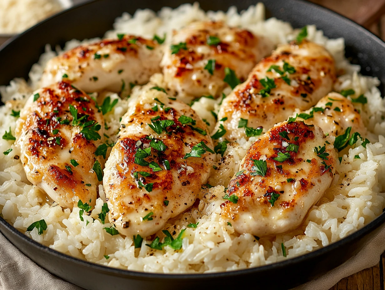 Garlic Parmesan Chicken and Rice - EpicDessert