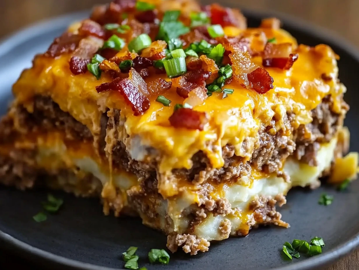 Cheesy Loaded Meatloaf Casserole - EpicDessert