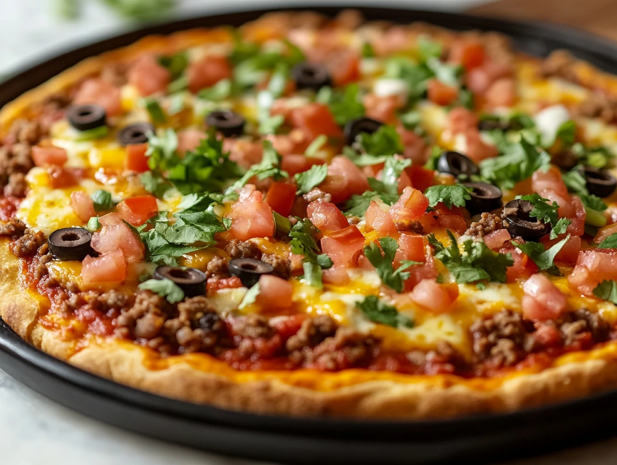 Easy Taco Pizza - EpicDessert